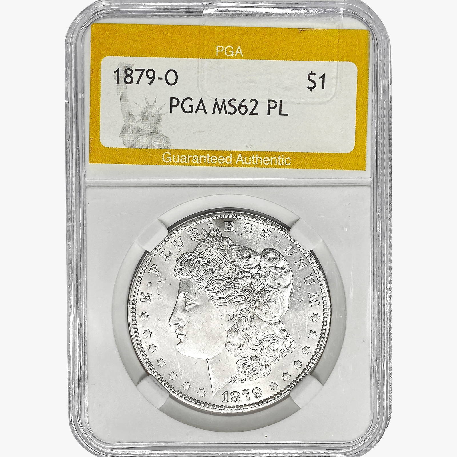 1879-o Morgan Silver Dollar Pga Ms62 Pl Auction