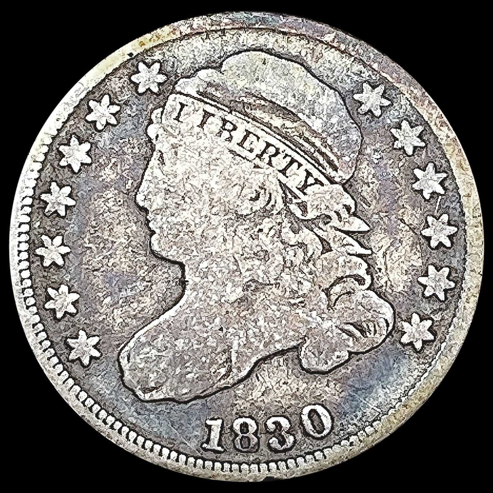 1830 Capped Bust Dime Nicely Circulated Auction