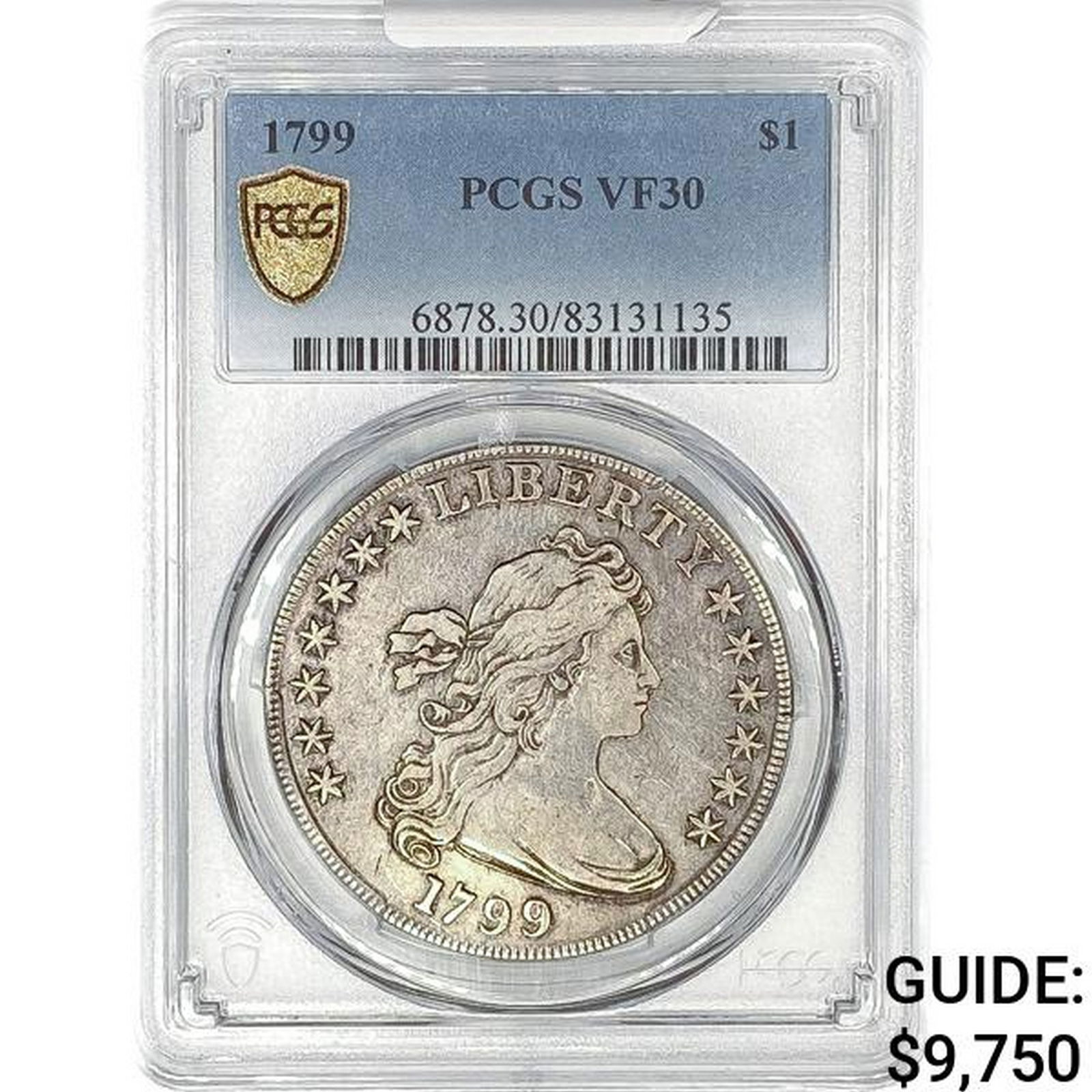 1799 Draped Bust Dollar Pcgs Vf30 Auction