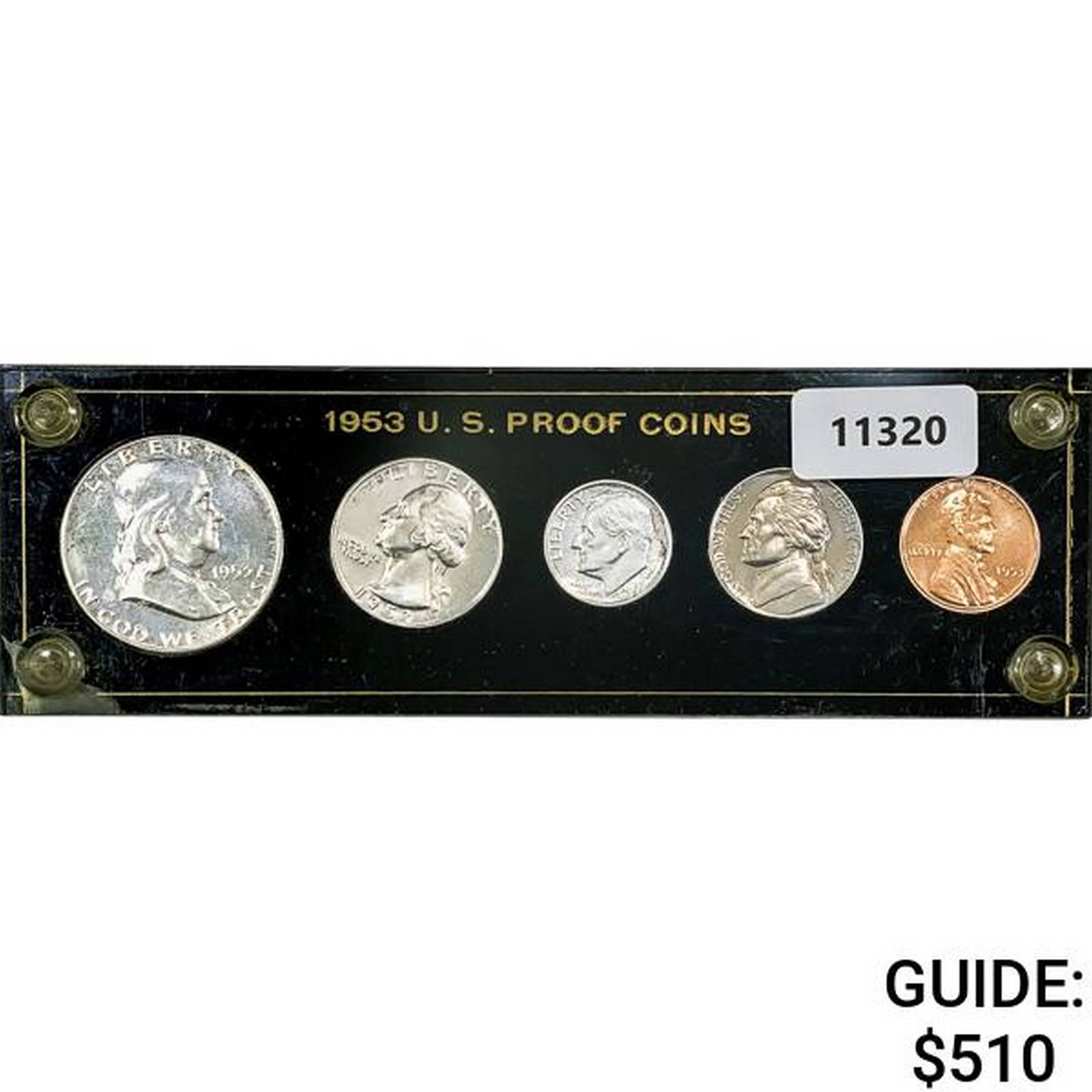 1953 1953 Proof Set Capitol Holder [5 Coins] Auction