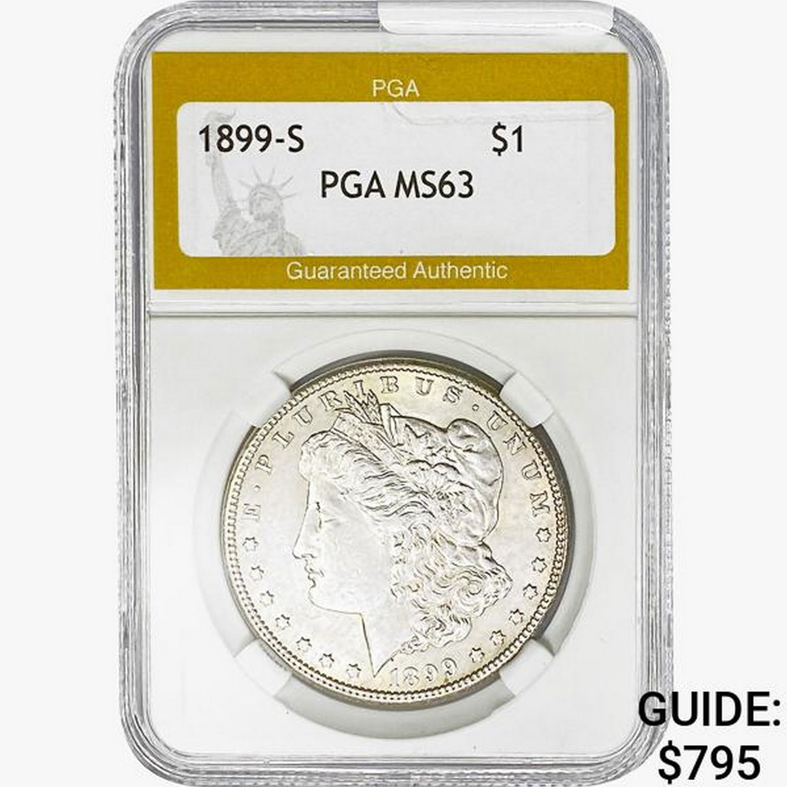 1899 Morgan Silver Dollar Pga Ms63 Auction