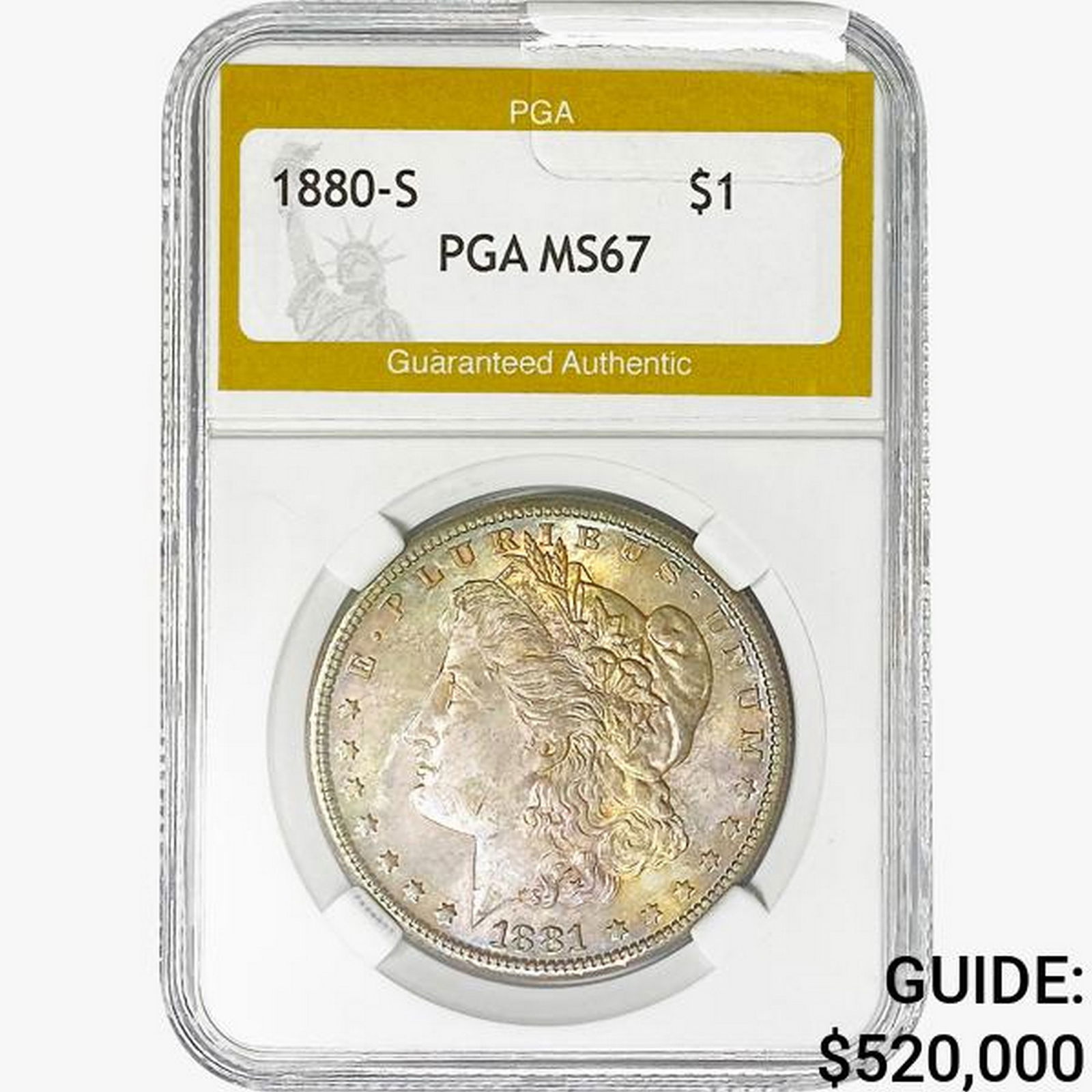 1880-o Morgan Silver Dollar Pga Ms67 Auction