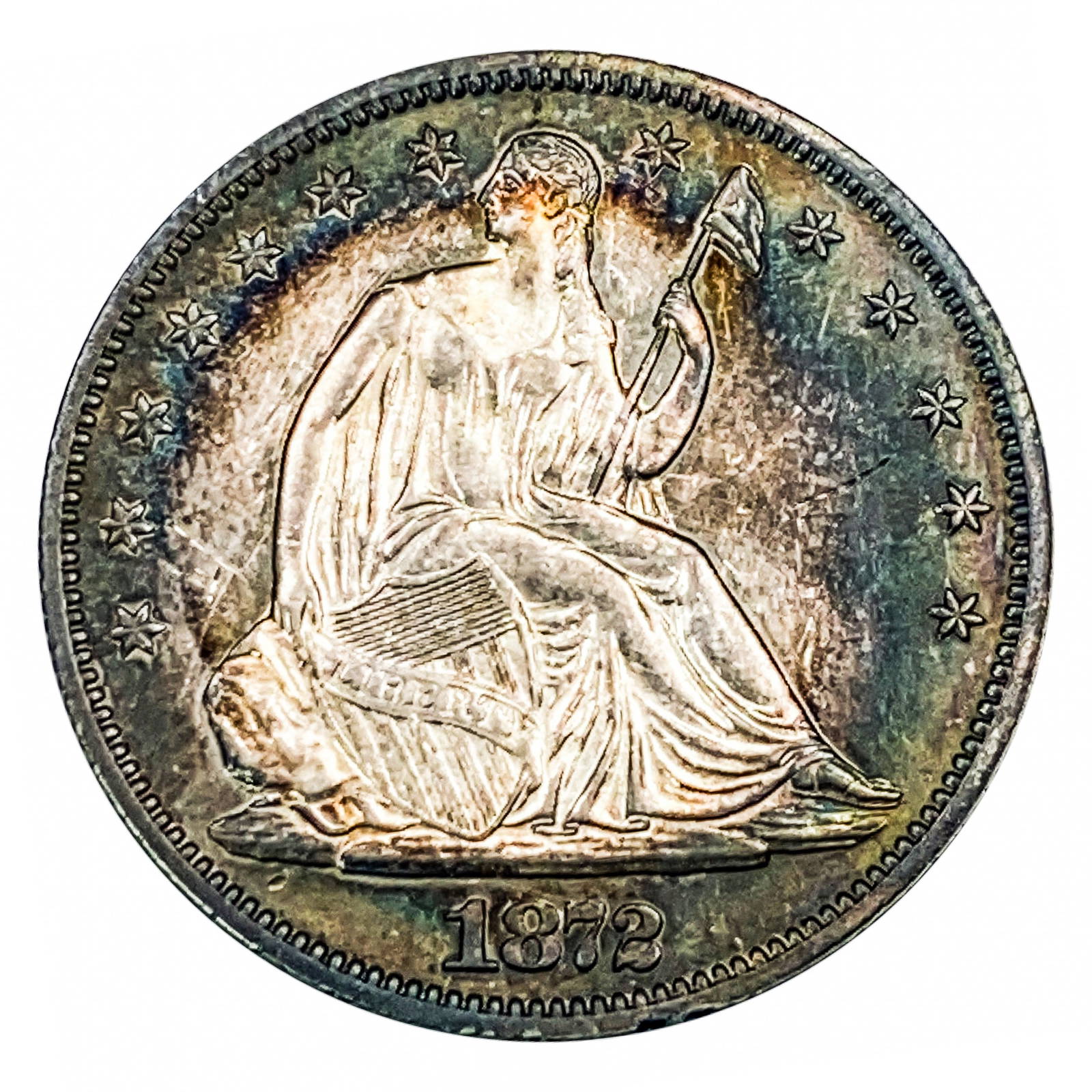 1872 Seated Liberty Half Dollar Auction