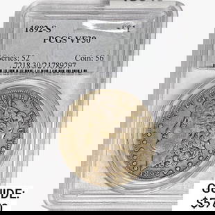 1893-s Morgan Silver Dollar Pcgs Vf30 Auction