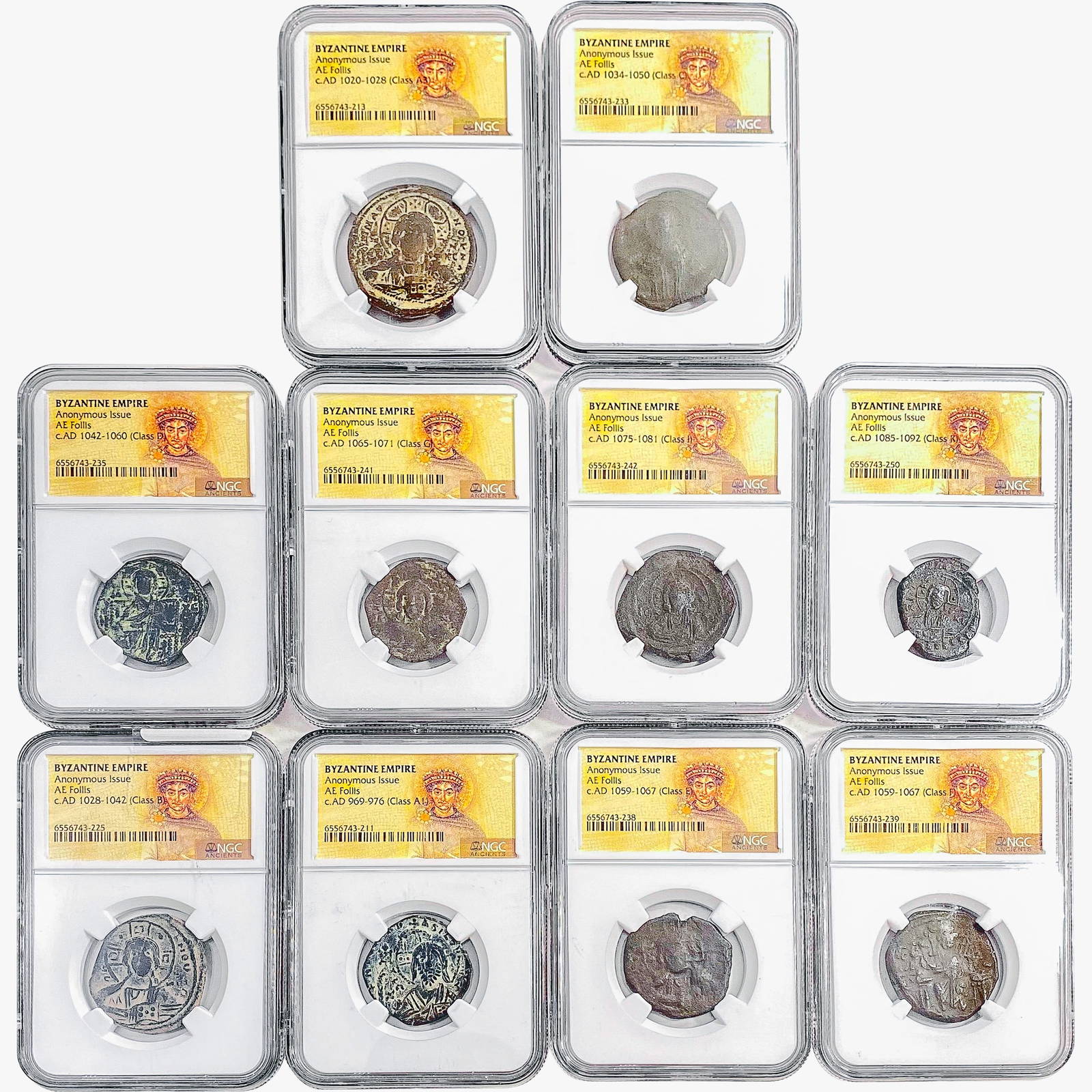 [10] C.ad 969-1092 Byzantine Empire Ae Follis Ngc Auction