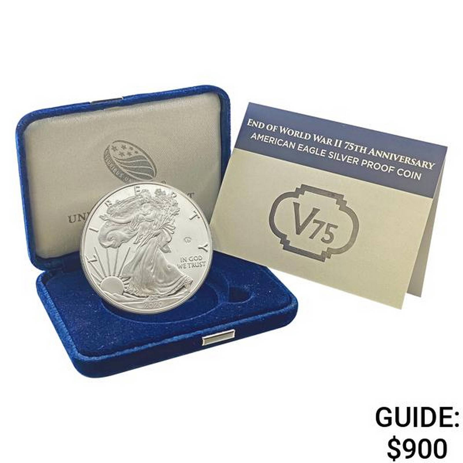 2020-w Gem Proof Wwii V75 Privy American Silver Eagle Auction