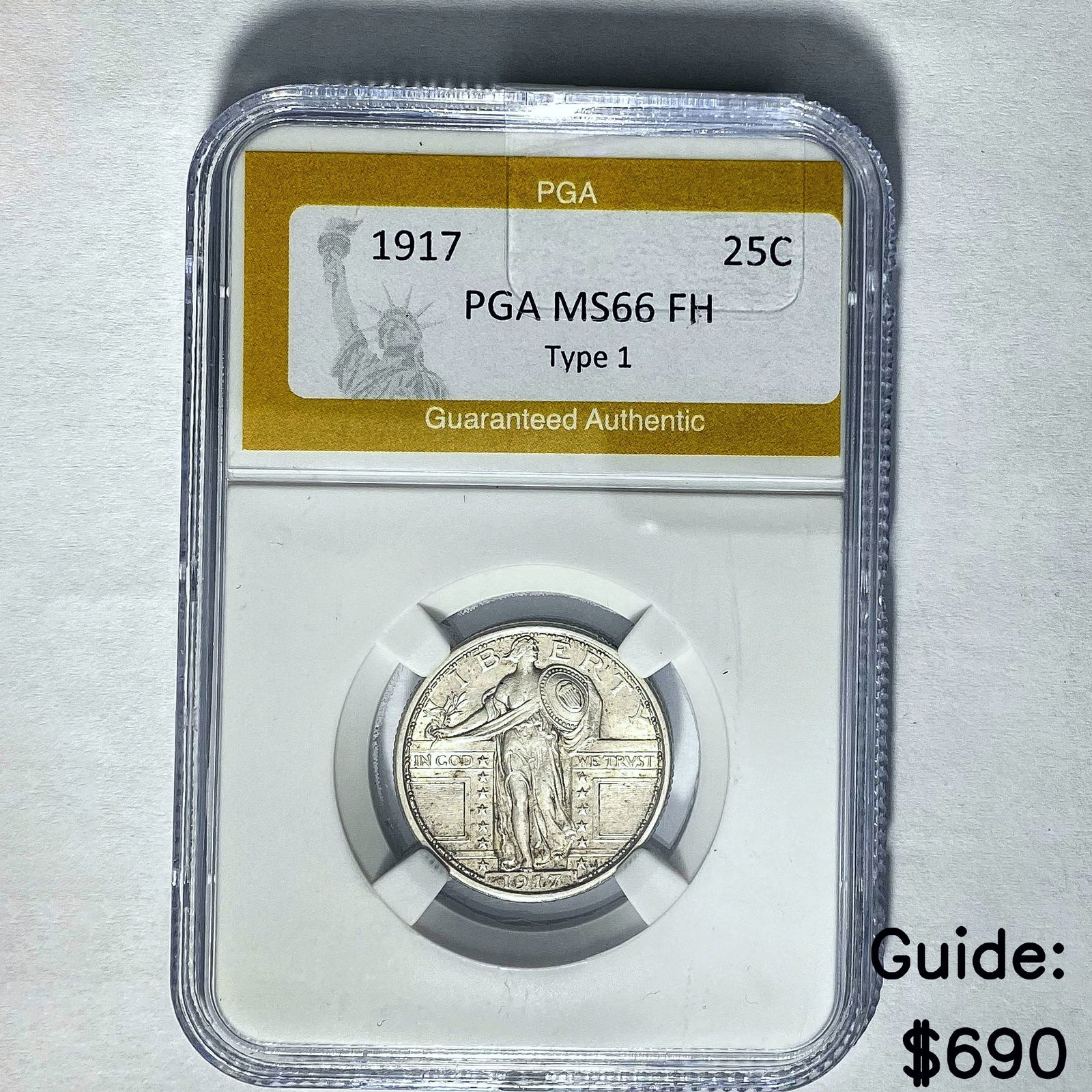 1917 25c Standing Liberty Pga Ms66 Fh - May 31, 2025 | Gold Standard ...