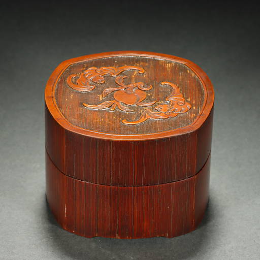 Bamboo Stick Yellow Bat Offering Longevity Cover Box