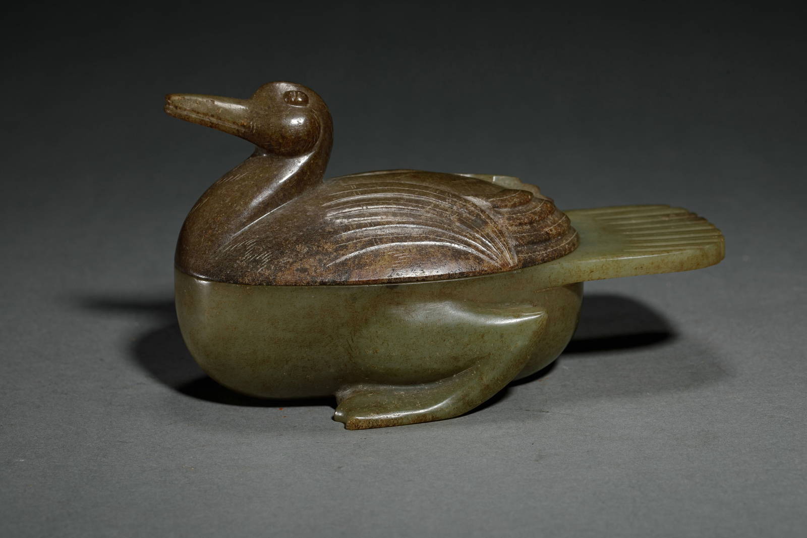 Ancient Jade Mandarin Duck Auction