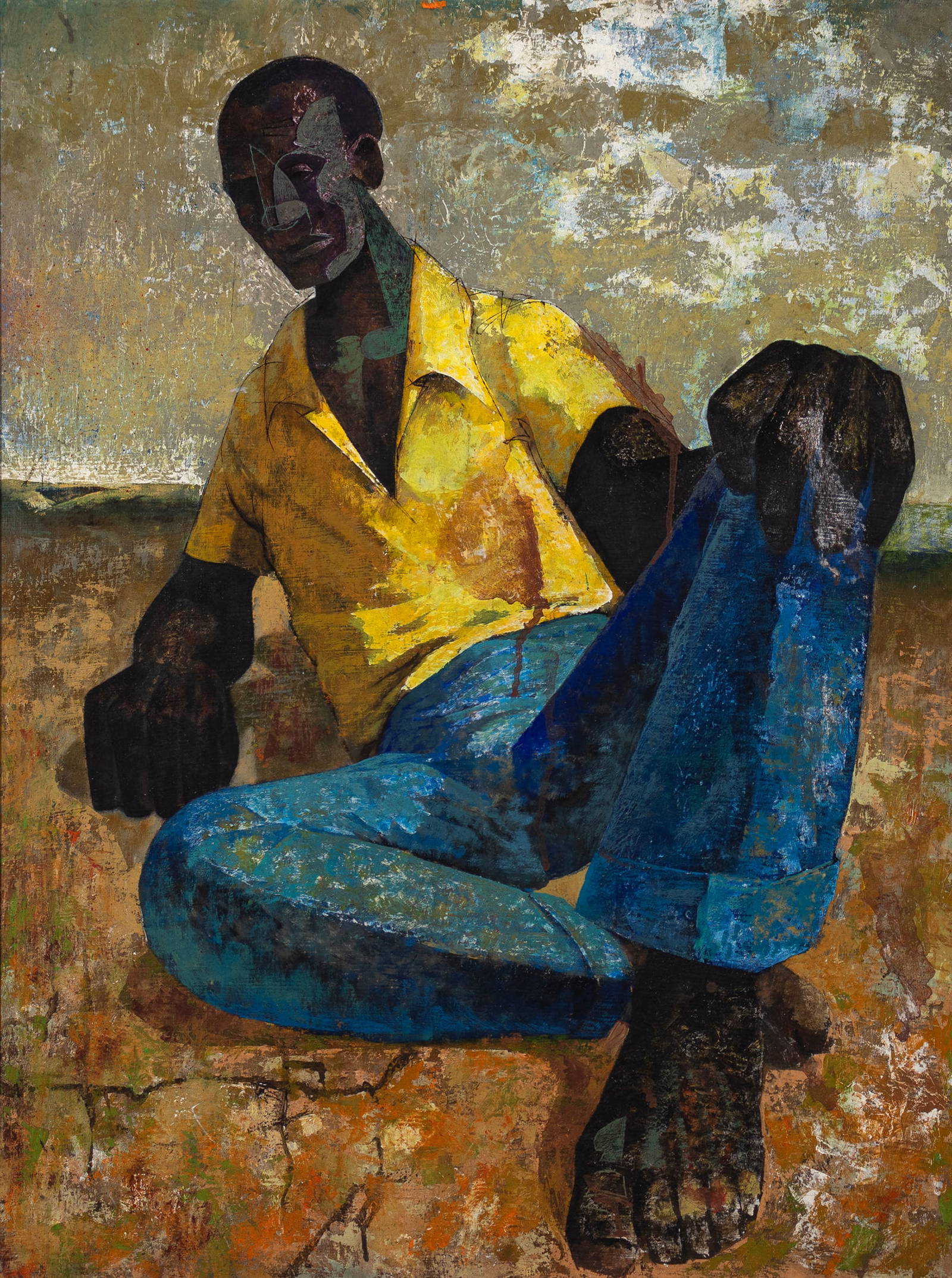 Harold Neal, 1924-1996, Man In Yellow Shirt Auction