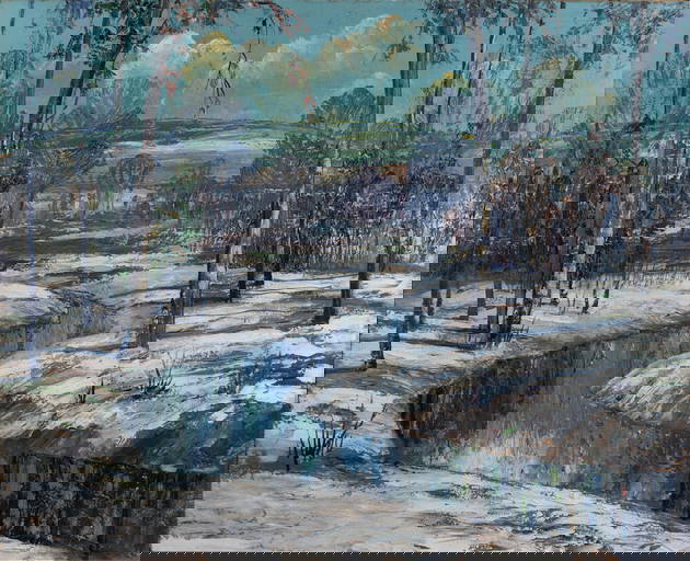 John Wesley Hardrick, 1891 1968, A Stream In Winter