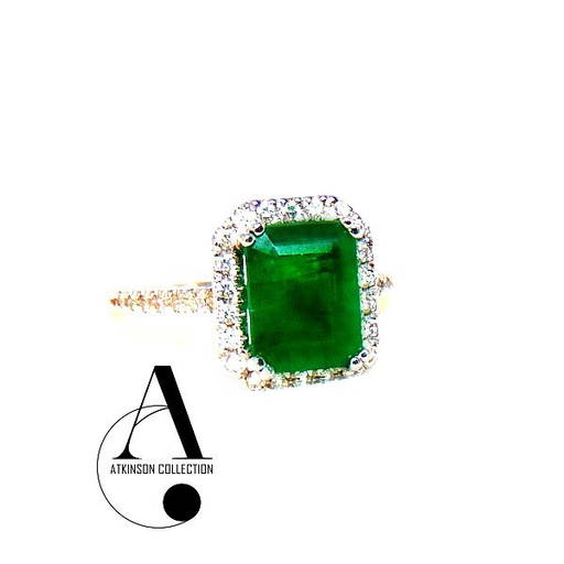 Luxury Ring: Natural Zambian Emerald & Diamond - Jun 30, 2021 | The ...