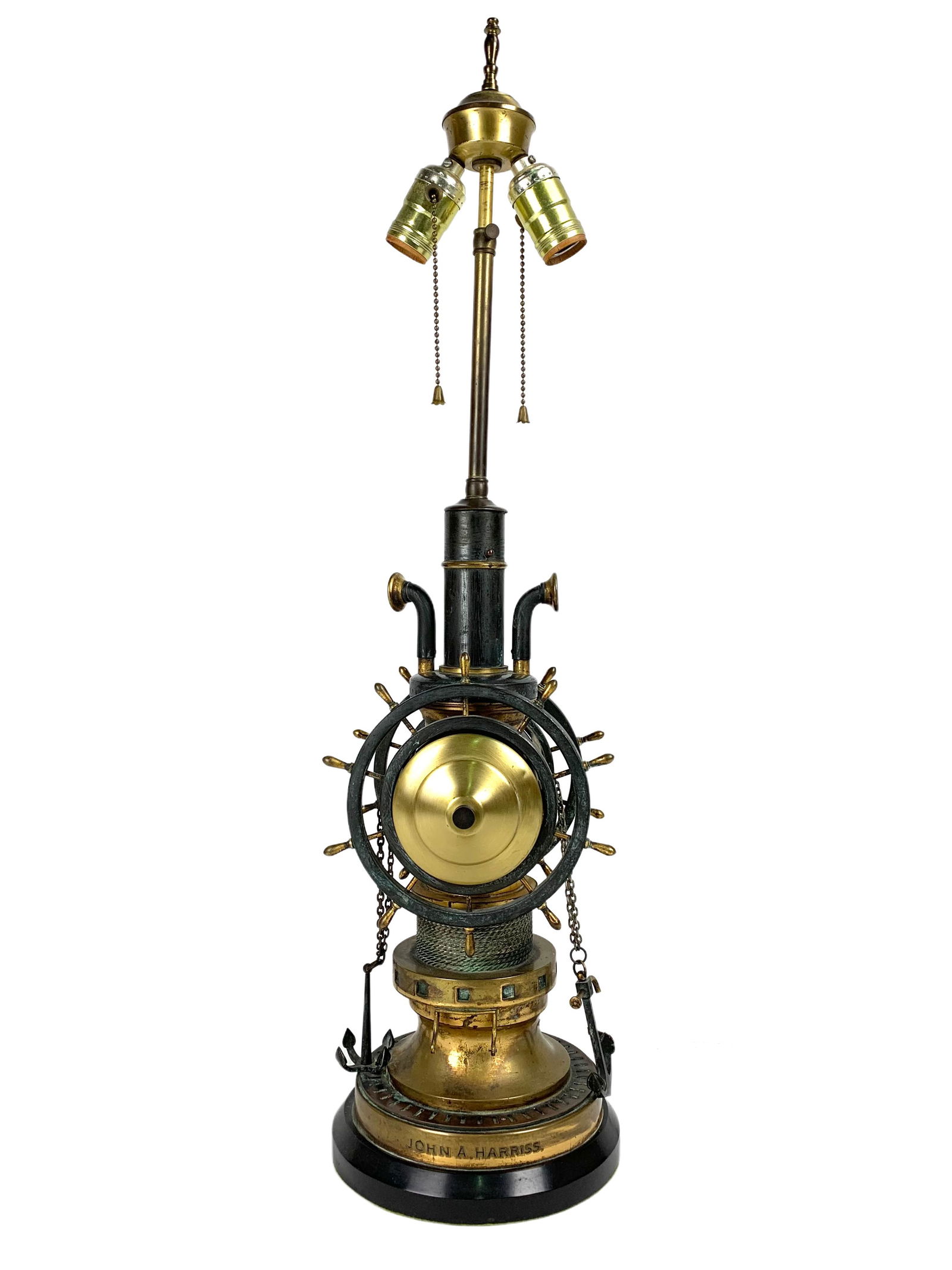 Industrial Antique Brass Nautical Captain Lamp