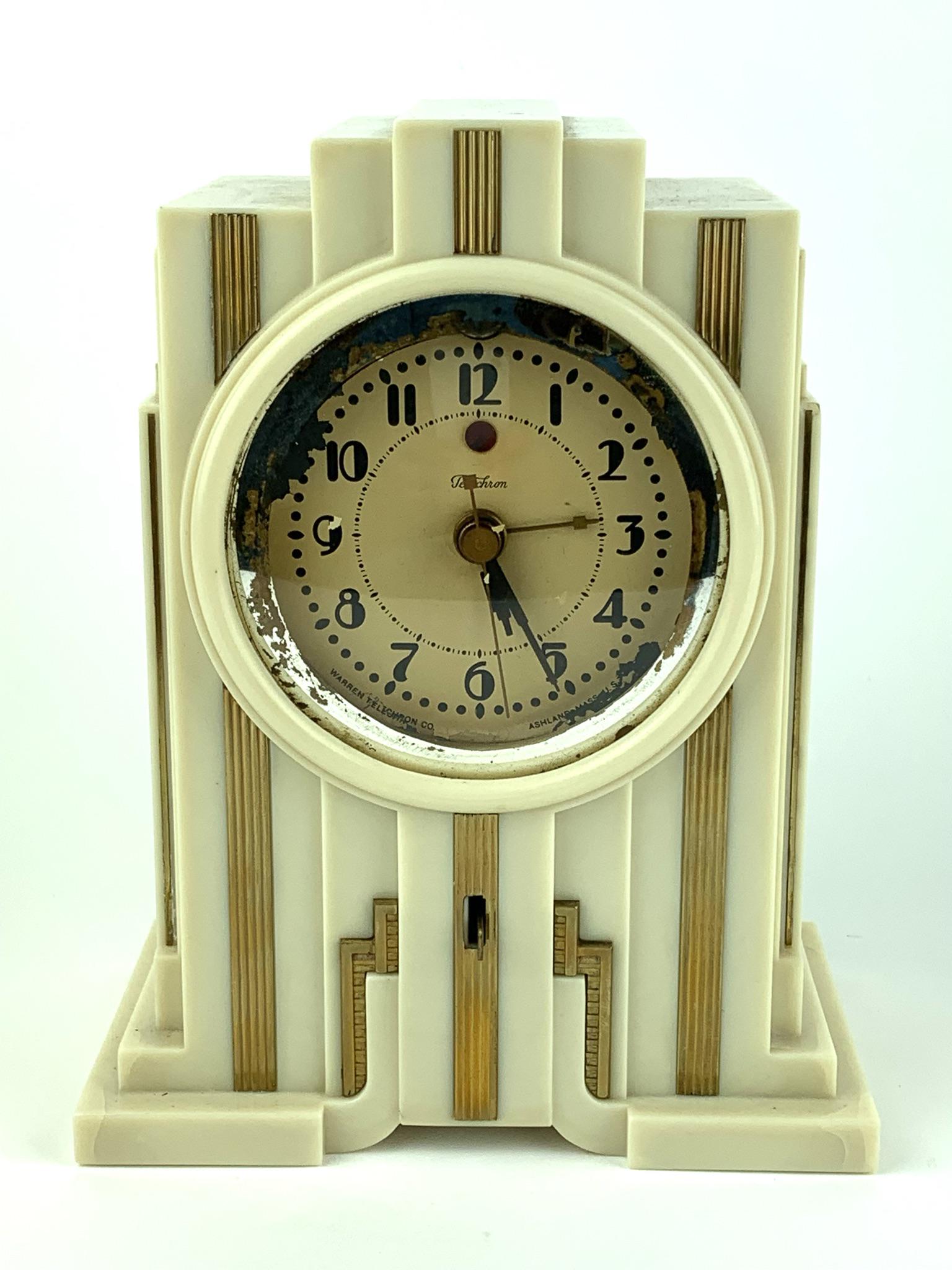 Telechron Electro Art Deco Skyscraper Alarm Clock