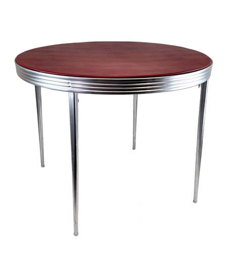 Vintage The Durham Line Red Top Diner Card Table