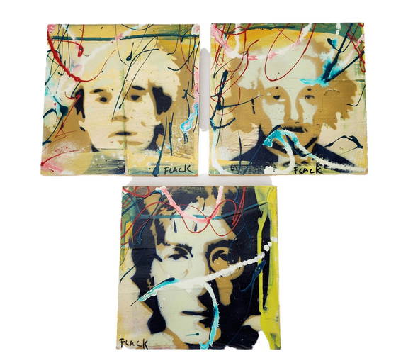 Paul Flack Pop Art Graffiti Wood Plaques