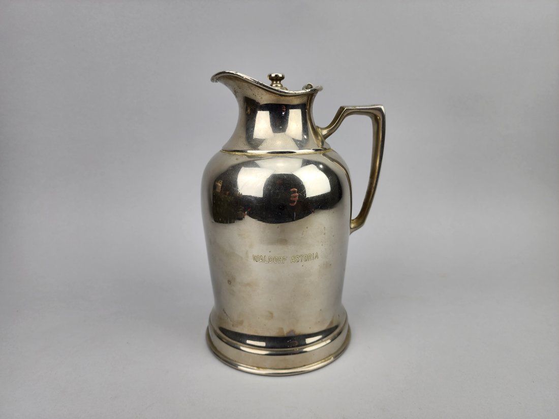 D.w. Haber & Son Ny Waldorf Astoria Hotel Nickel Silver Pitcher