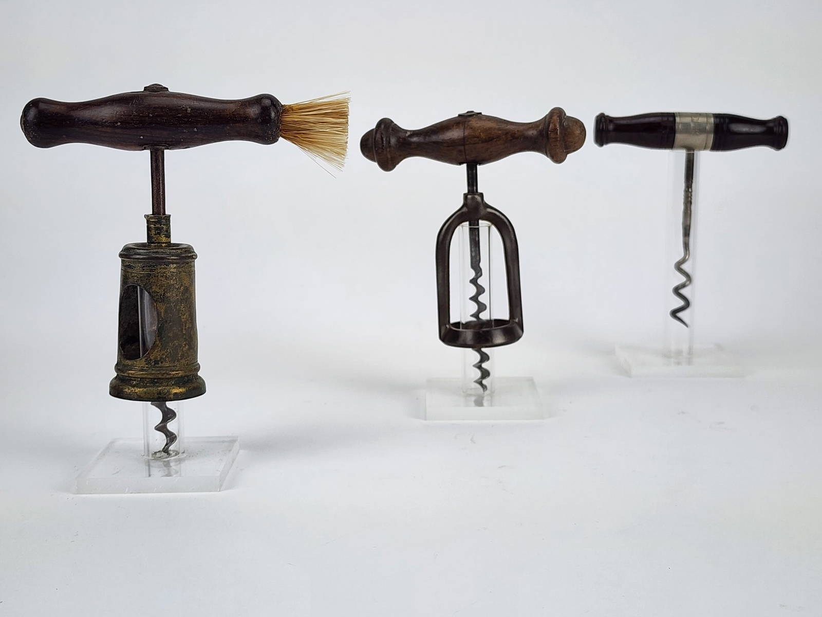 Vintage Corkscrews & Cheese Core Tester W/stands Auction