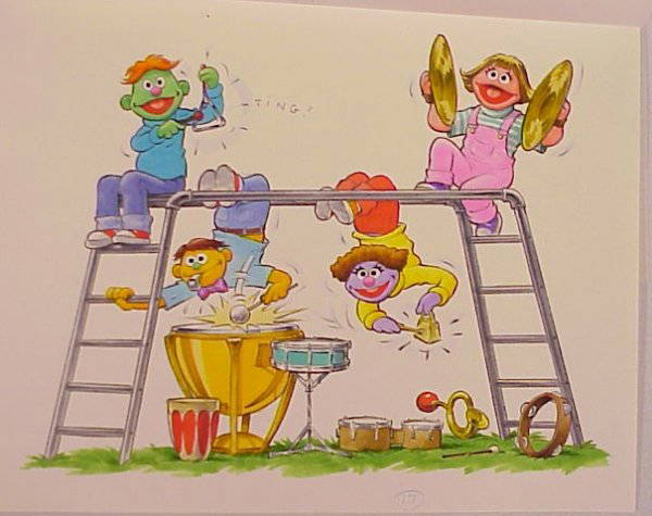 Original Illustration Sesame Street Kids