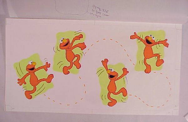 Original Illustration Sesame Street Elmo