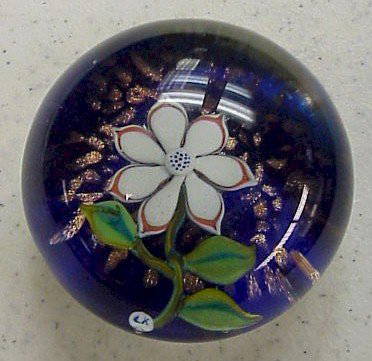 Louis Kane Paperweight Floral Center