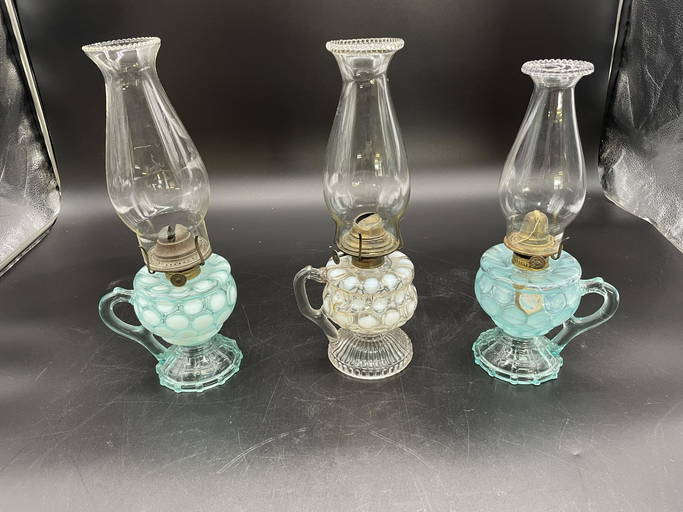 Three Antique Finger Coin Spot Lamp - Aug 15, 2021 | Costea's Auction ...