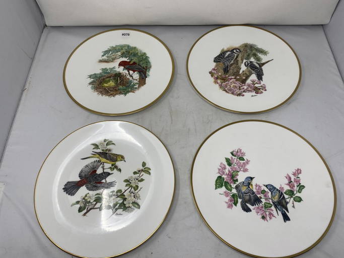 Four Boehm Bird Plates
