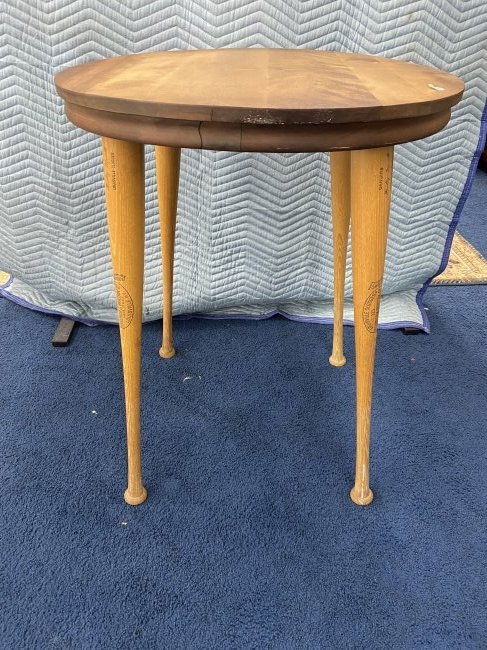 Mickey Mantle Baseball Bat Table