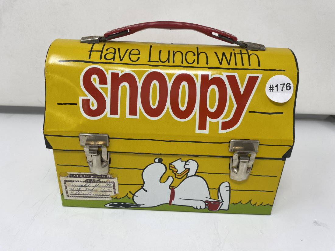 Vintage Snoopy Lunch Box With Thermos Auction