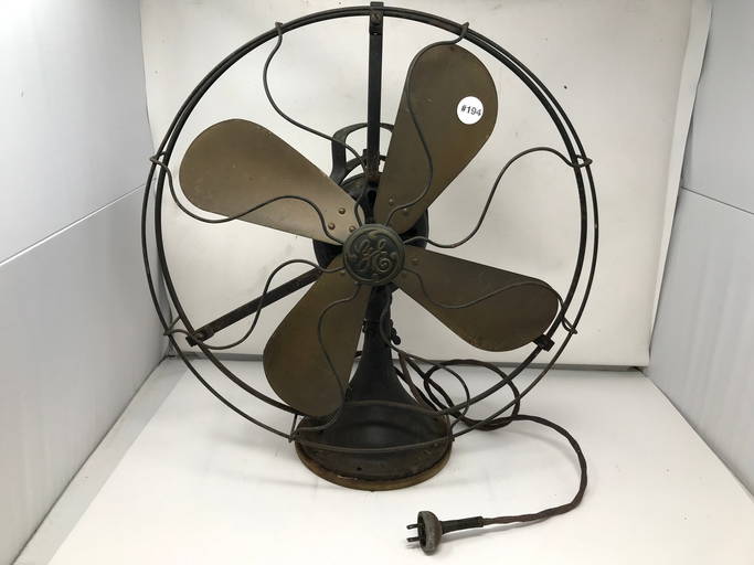 Vintage Ge Fan With Brass Blade