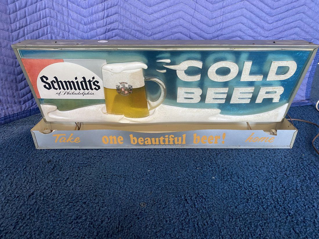 Vintage Schmidts Beer Sign