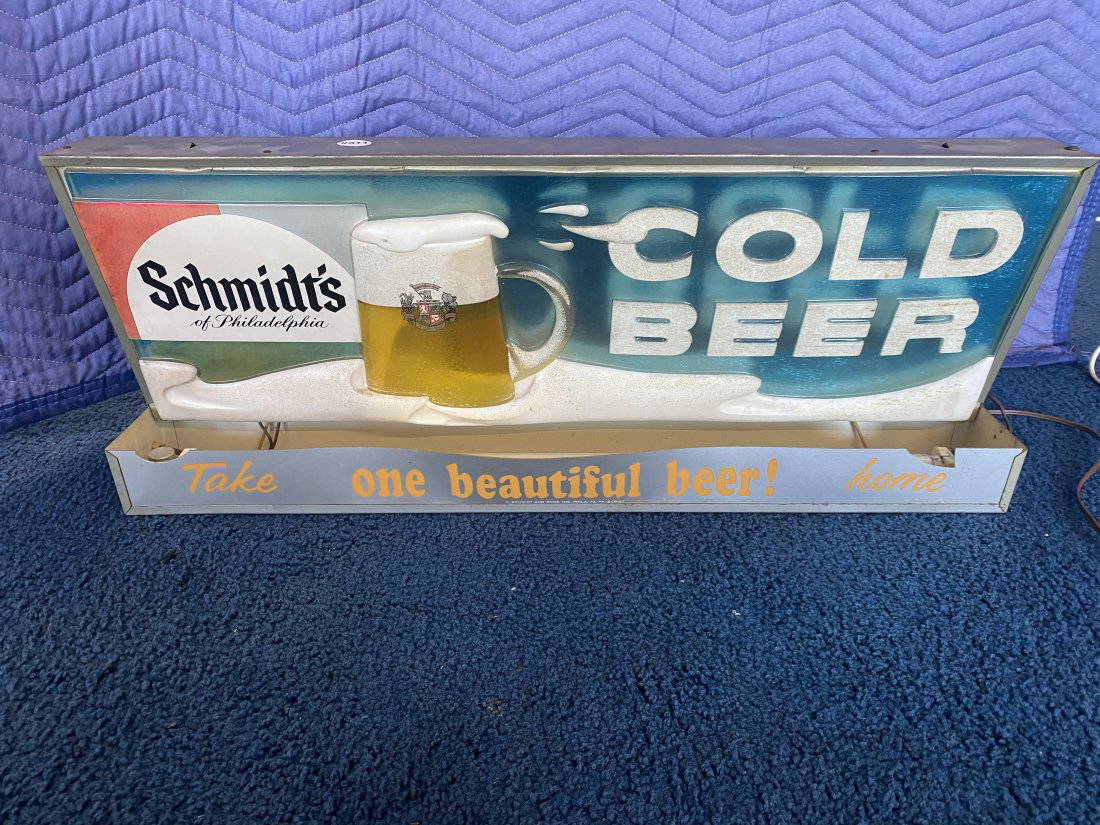 Vintage Schmidts Beer Sign Auction