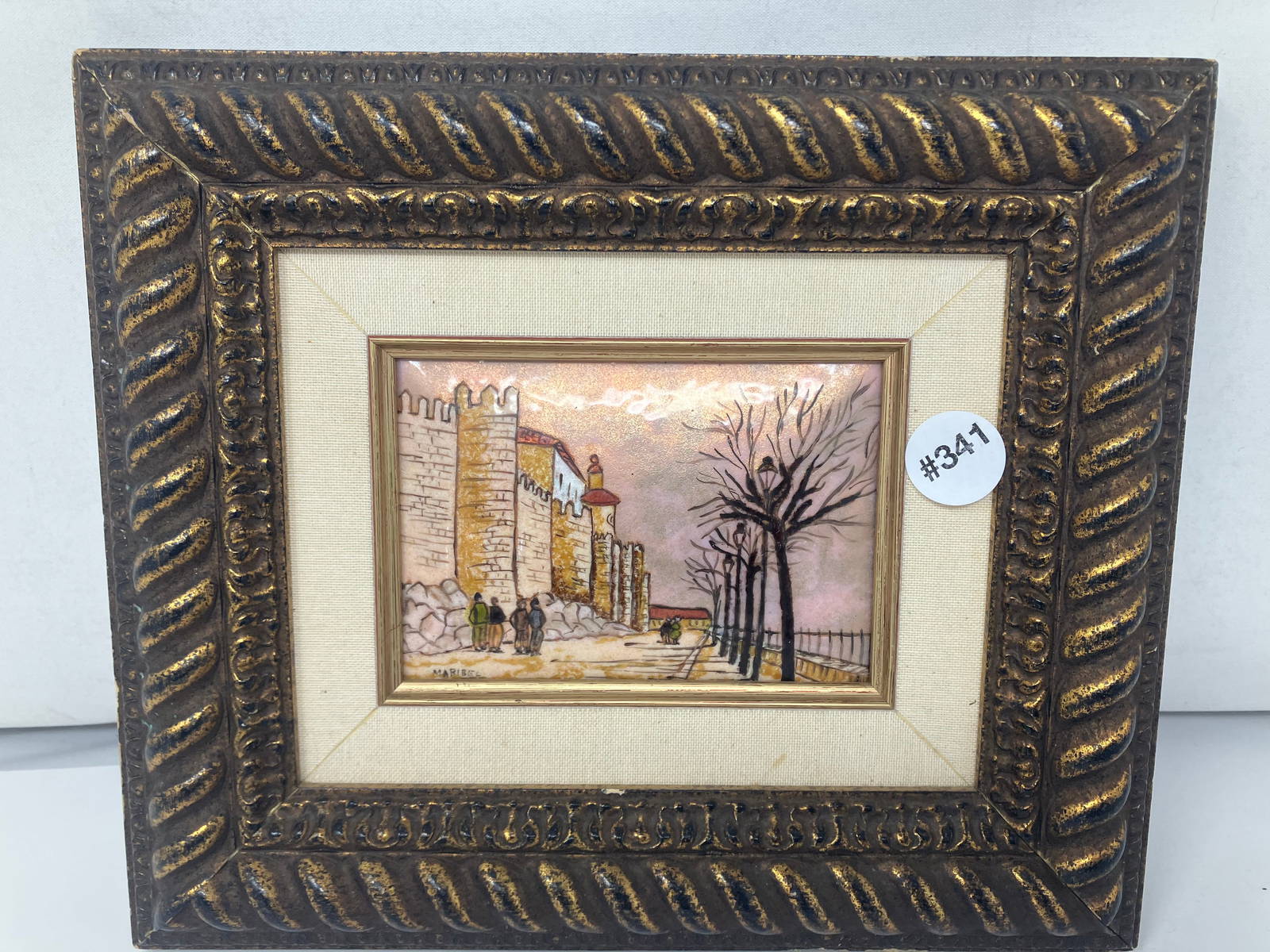 Signed Enamel Painting On Copper Auction