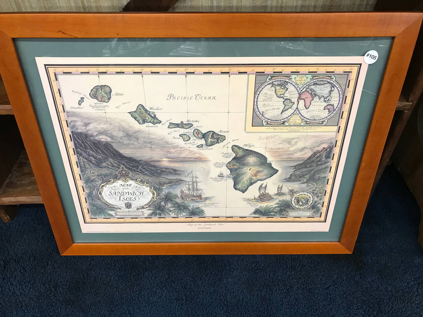 Map Of The Sandwich Isles Auction