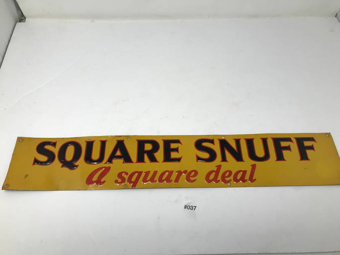 Square Snuff Enamel Sign