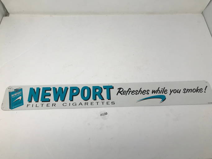 Newport Tobacco Enamel Adv Sign