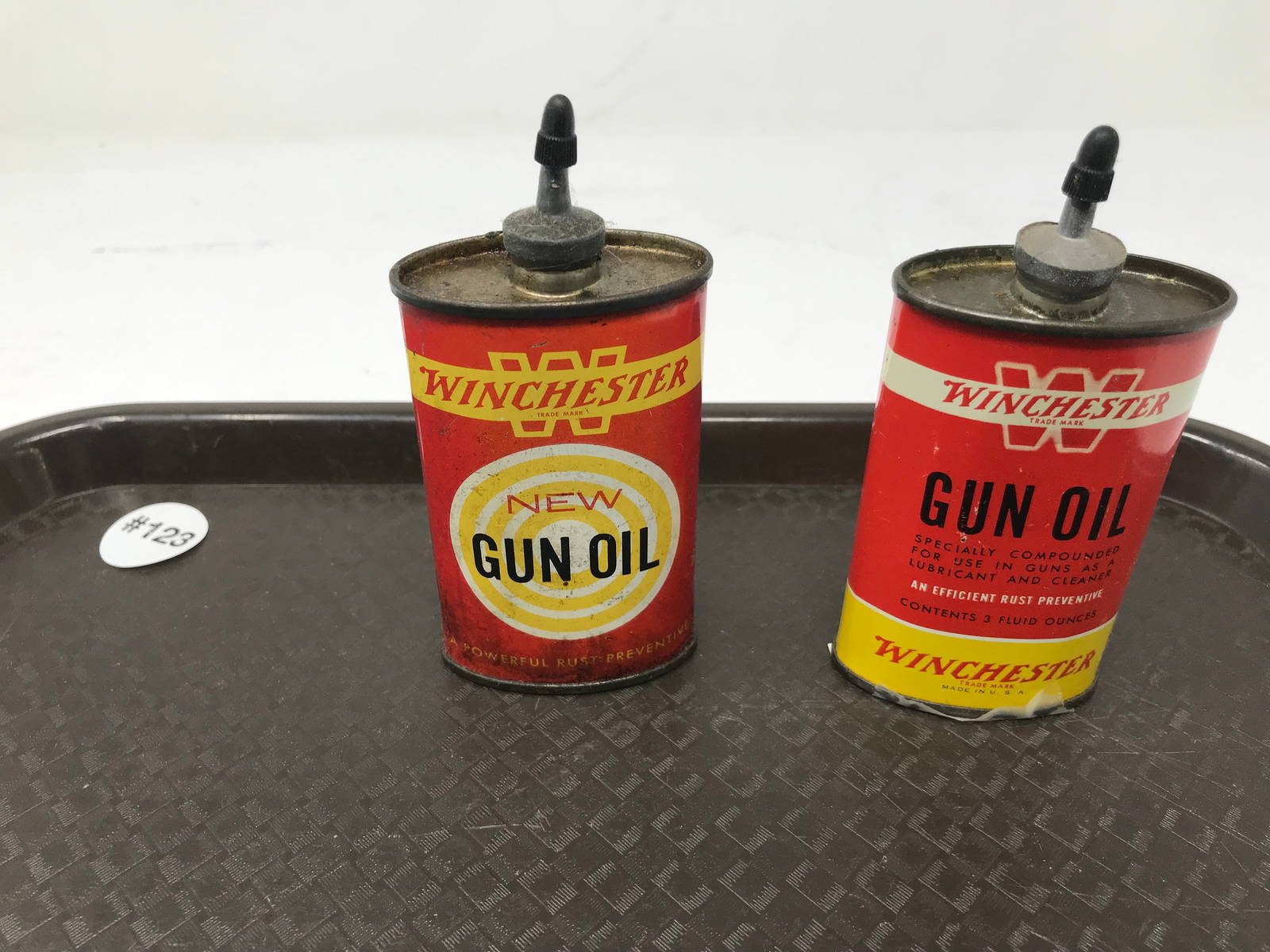 2 Winchester Gun Oil Cans Auction