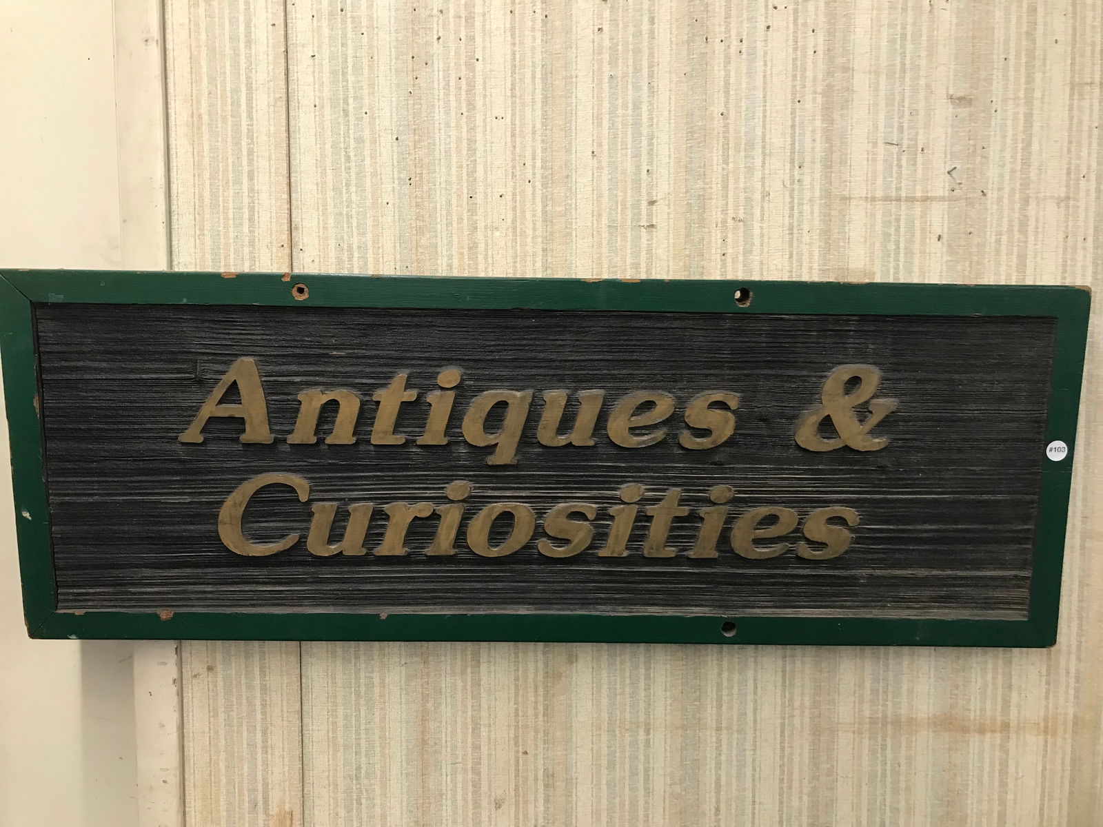 "antiques And Curiosities" Trade Sign Auction