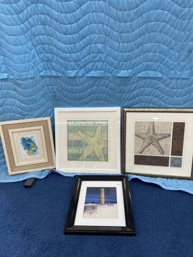 4 Beach Scene Prints
