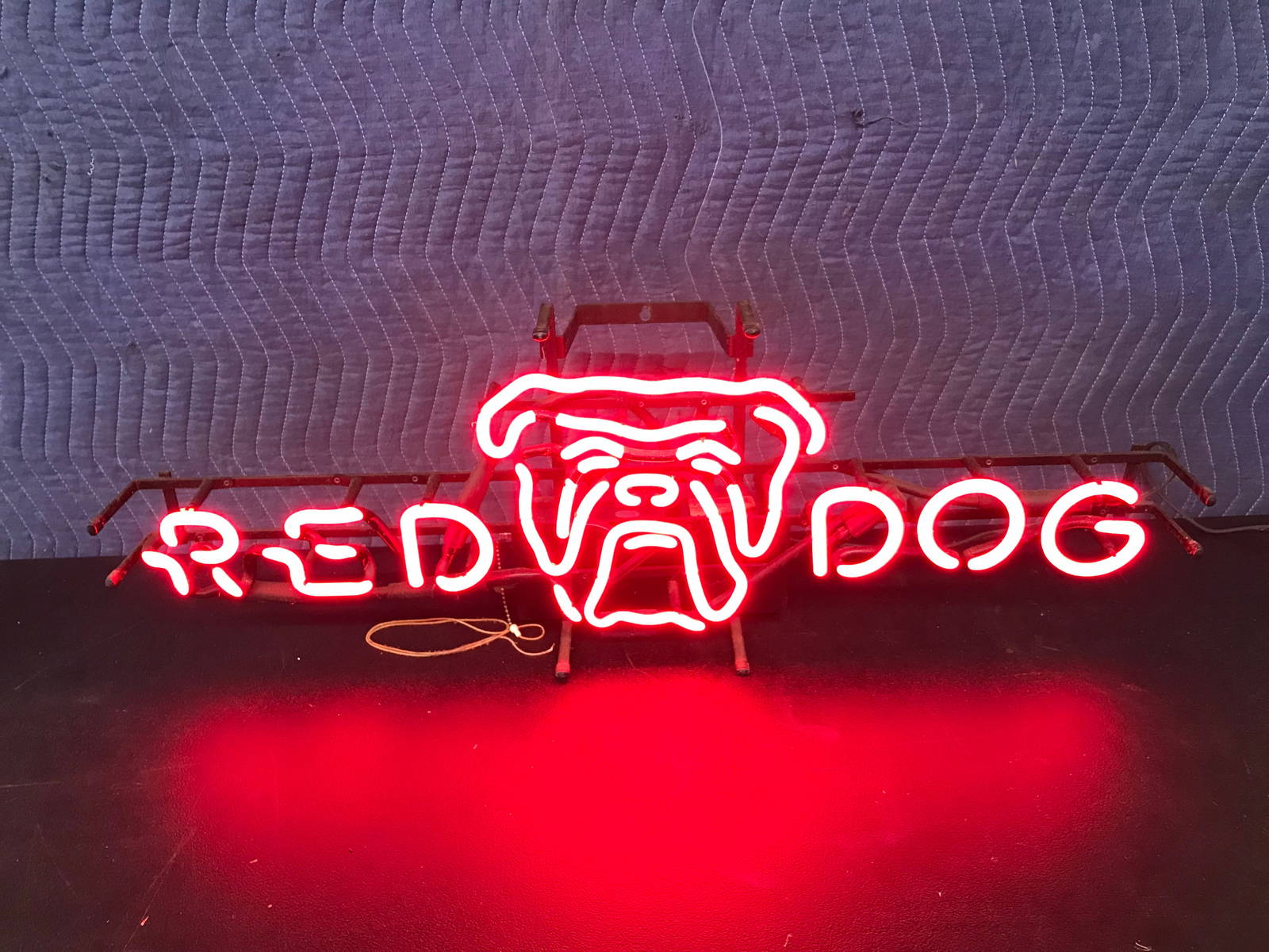 Red Dog Neon Light Auction