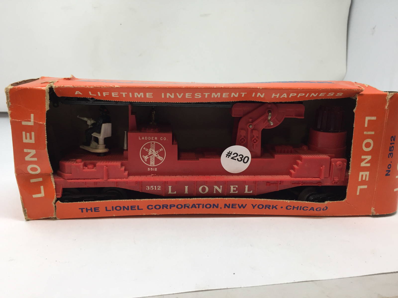 Lionel Operating Fireman And Ladder Car 3512 Auction