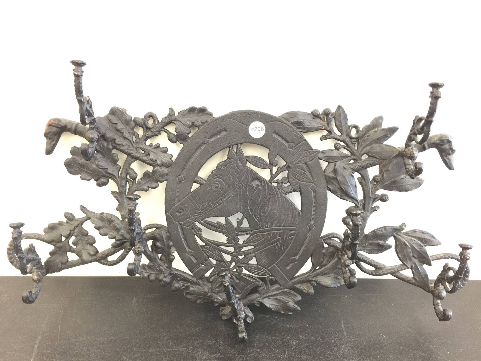 Cast Iron Wall Rack Auction