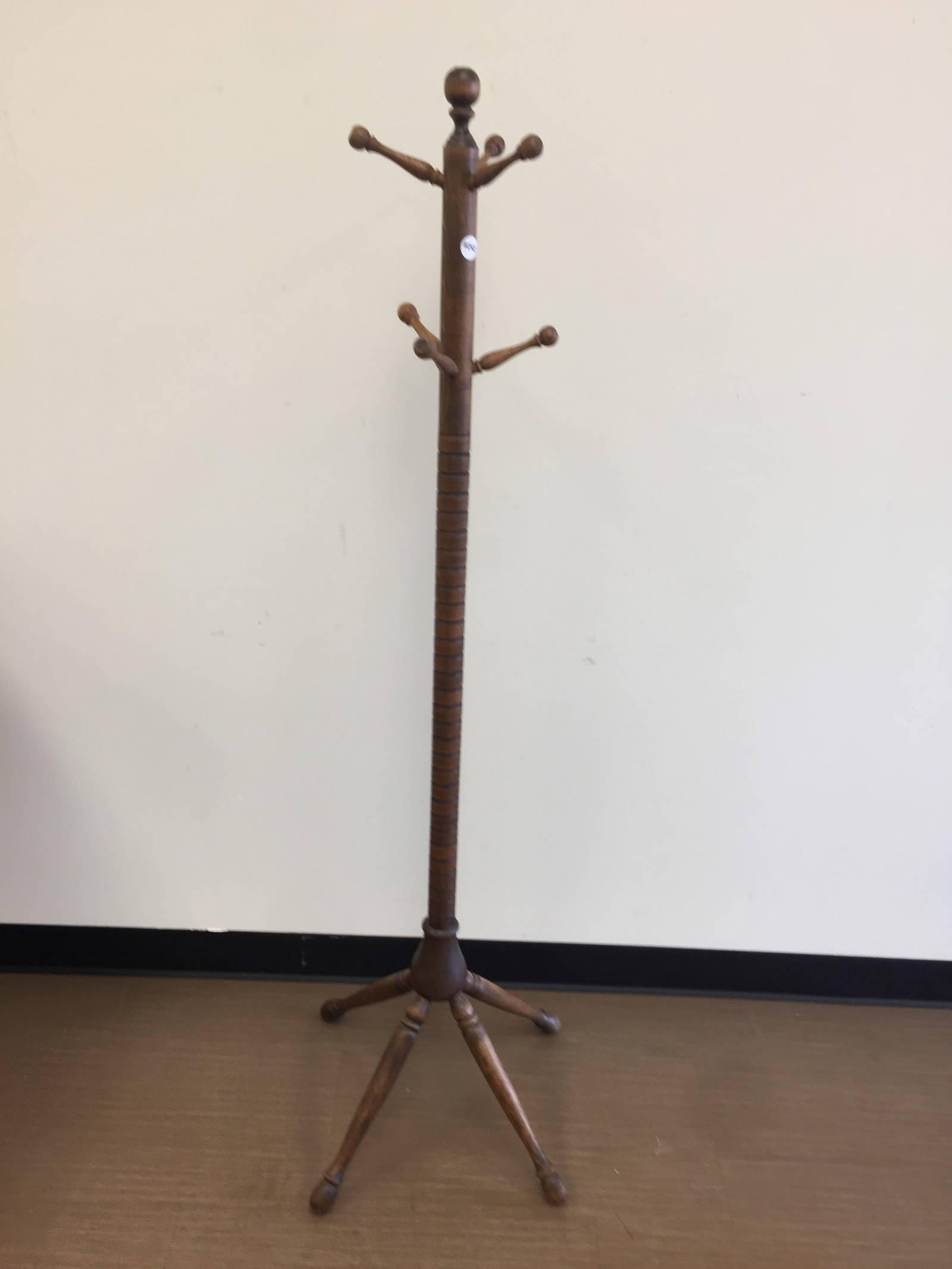 Antique Oak Clothes Tree Auction