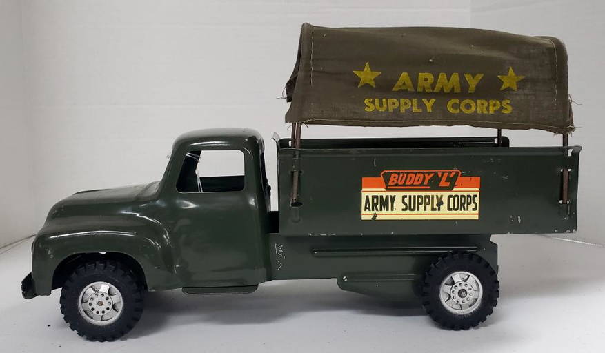 Vintage Buddy L Army Supply Corps Truck