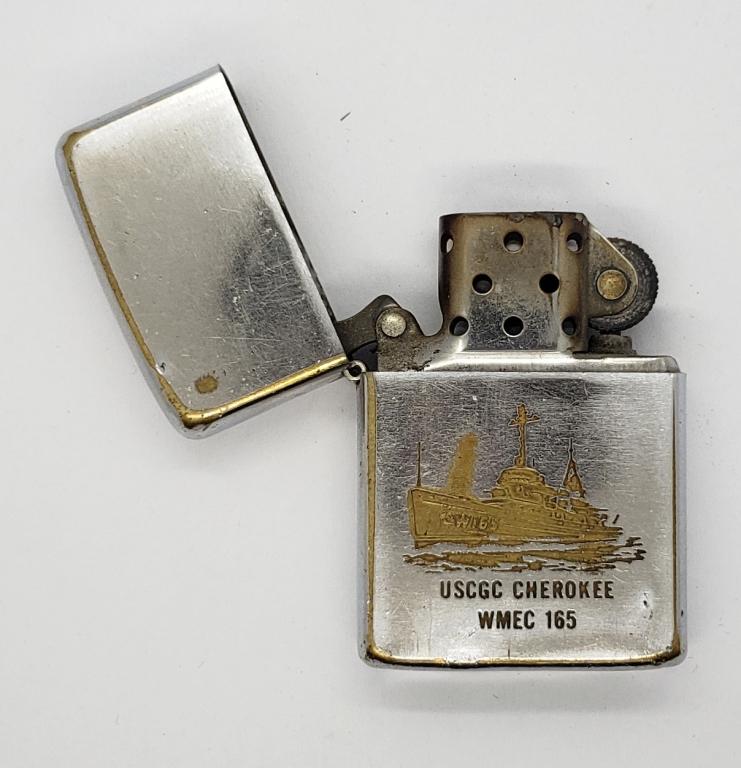 Vintage 1967 Uscgc Cherokee Wmec 165 Zippo Lighter