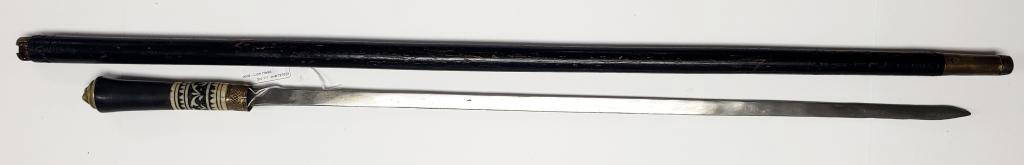 Antique Sword Cane, Lions Head Handle