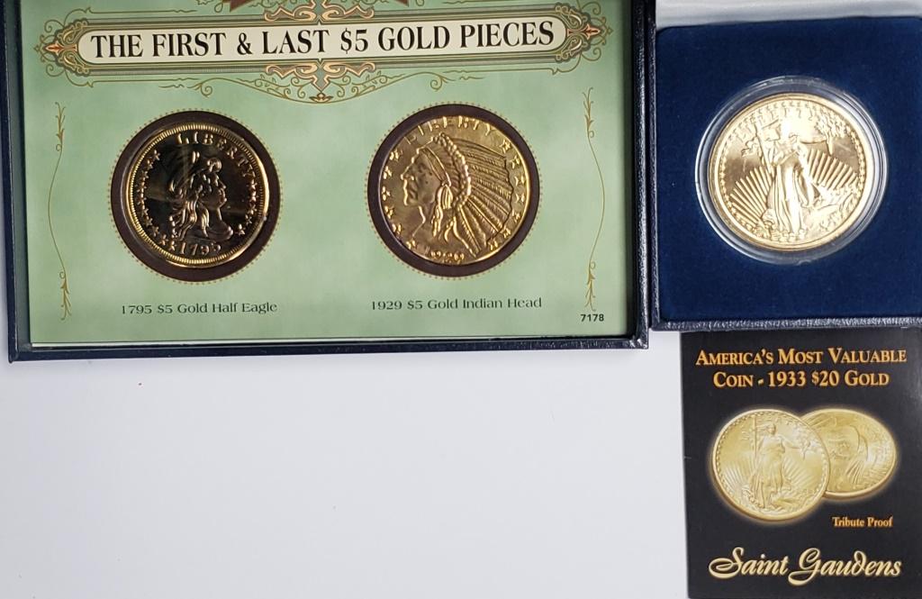 Tribute Coins First & Last $5 Gold