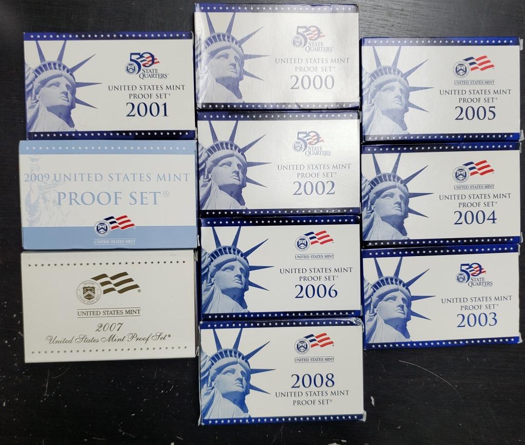 10 U.s. Proof Sets