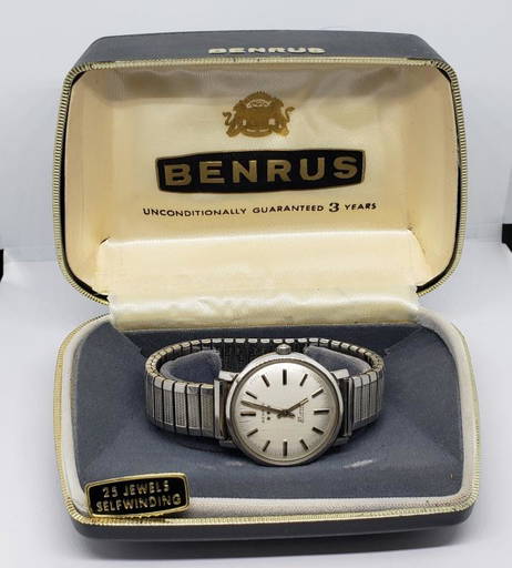Vintage Men's Benrus Self Winding Watch 25 Jewel