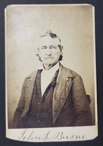 Civil War Hero John L Burns Cdv Photo Card